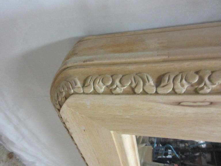 Hand Carved Rectangular Mirror For Sale at 1stDibs