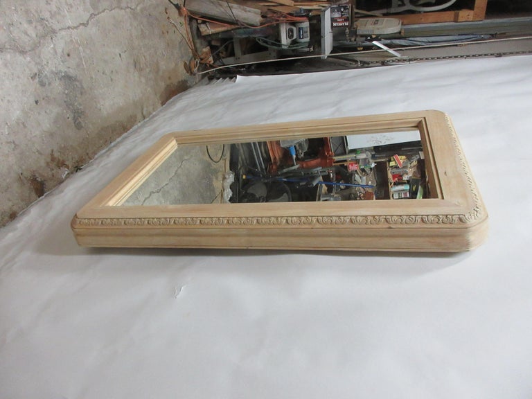Hand Carved Rectangular Mirror For Sale at 1stDibs