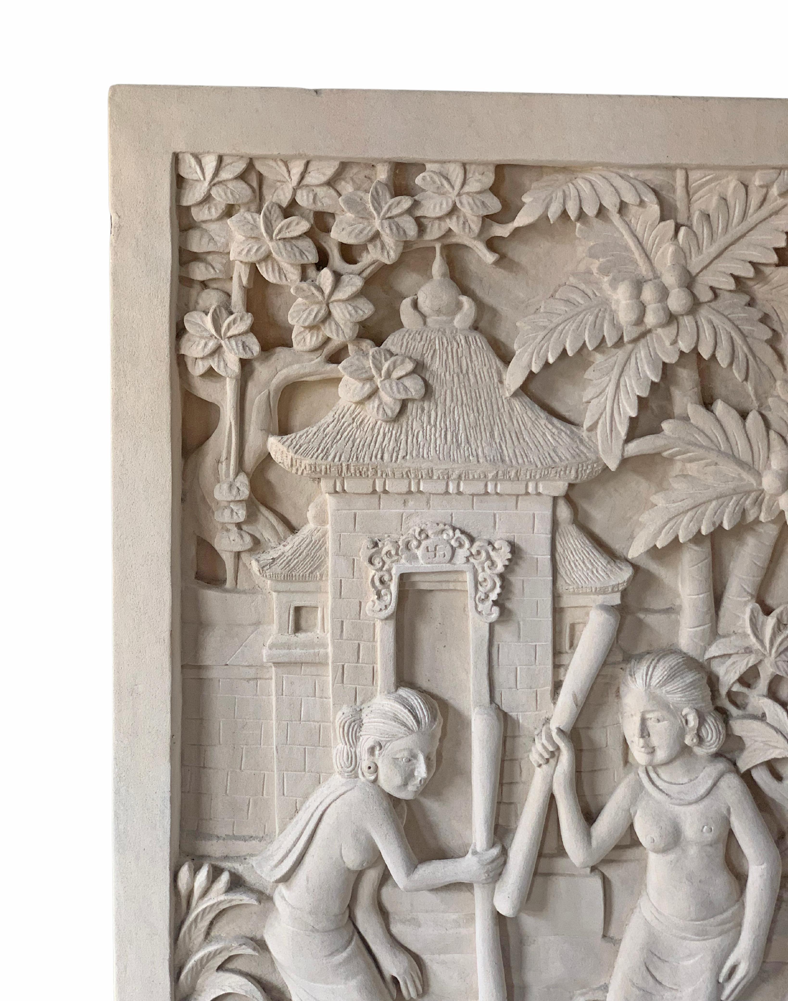 Hand-Carved Sandstone Carving From Bali For Sale at 1stDibs