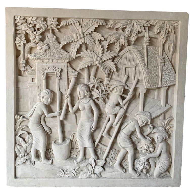 Hand-Carved Sandstone Carving From Bali For Sale at 1stDibs