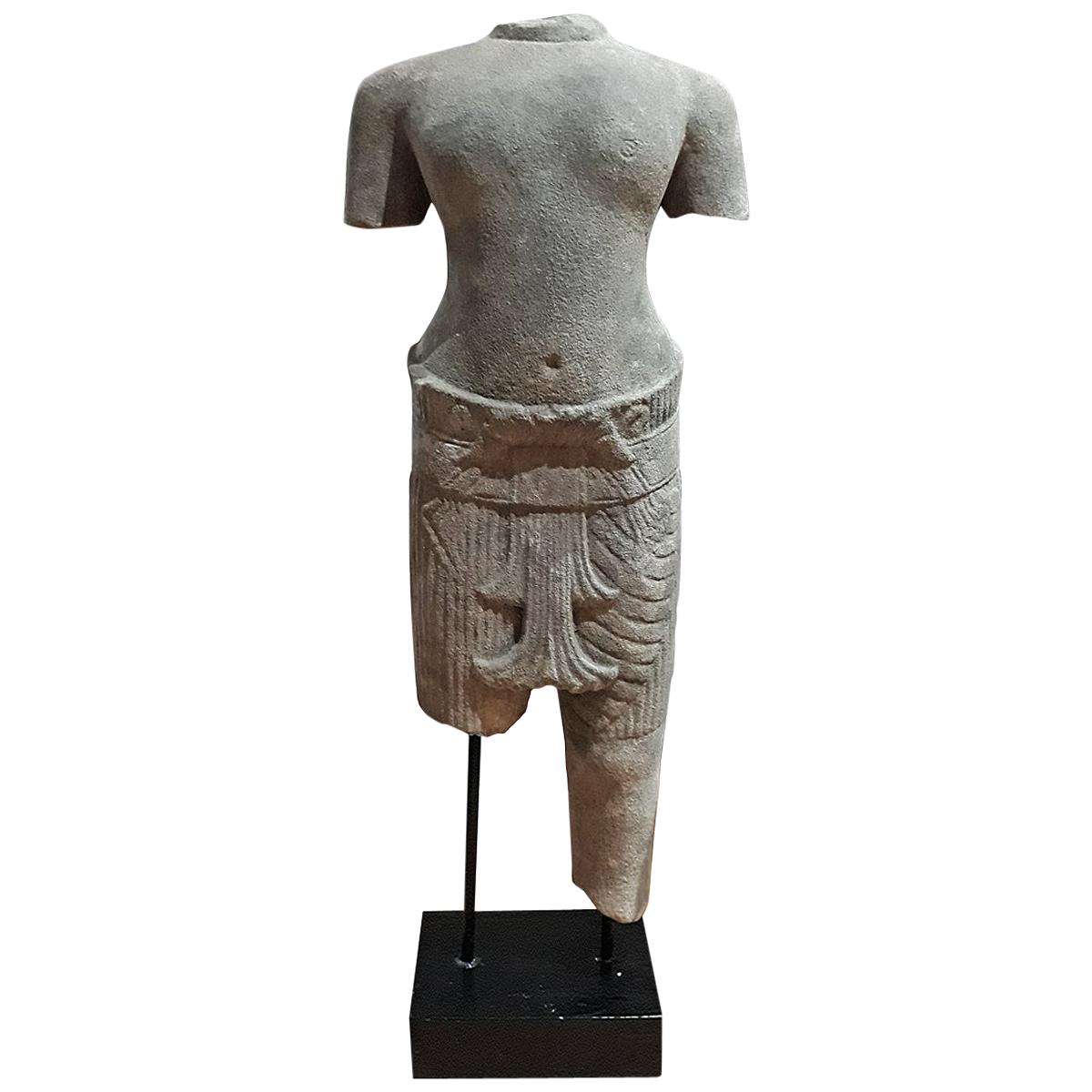 Hand Carved Sandstone Thai Sculpture at 1stDibs