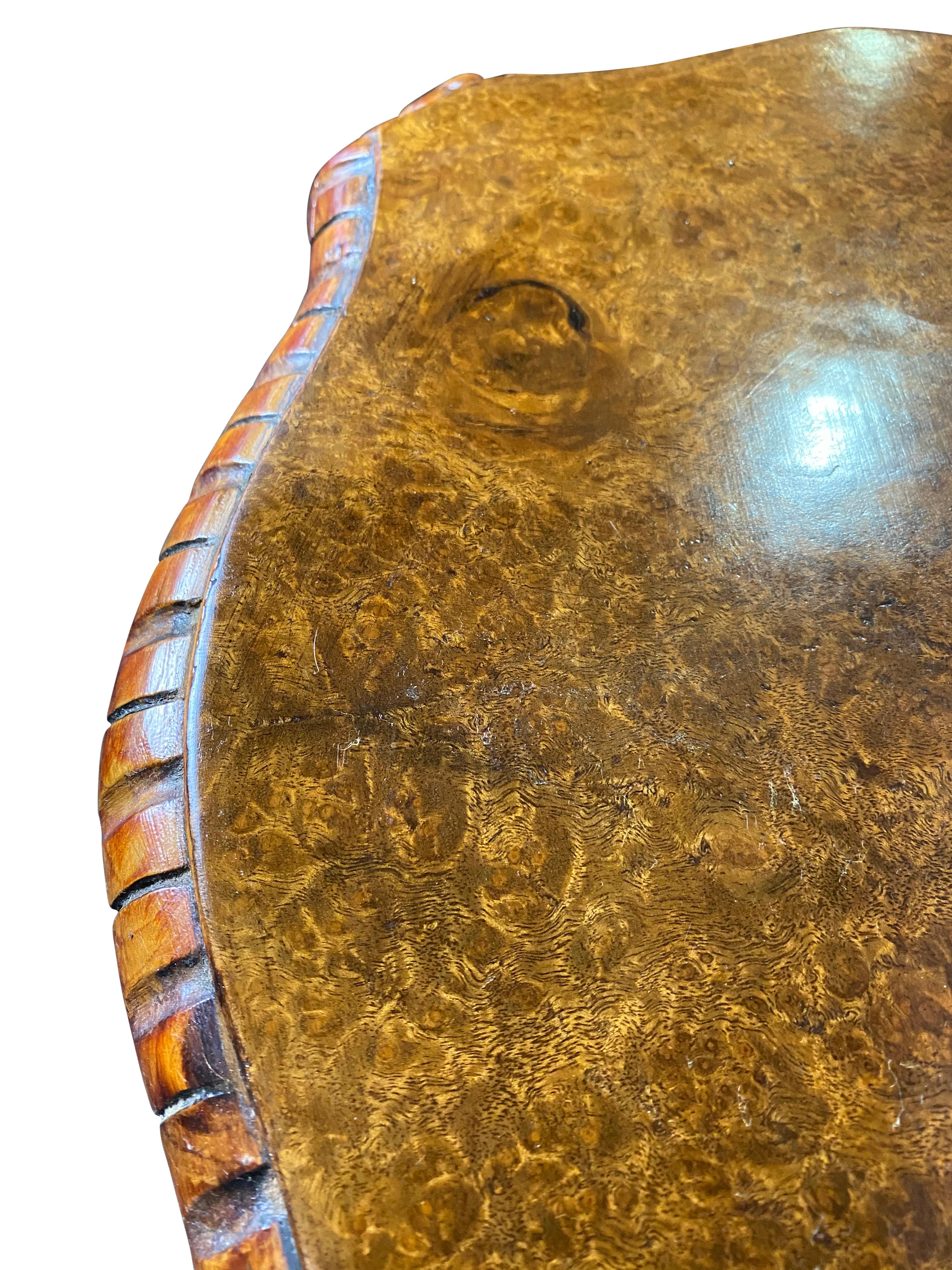 Hand Carved Side Table with Men's Face, 19th Century For Sale at 1stDibs