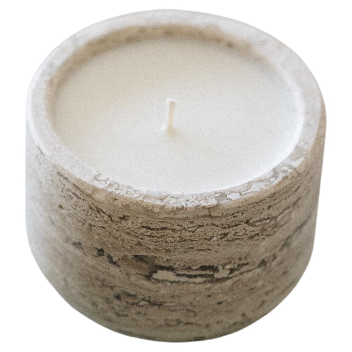 Hand-Carved Maximina Marble Candle by Mexican Artisans For Sale at 1stDibs