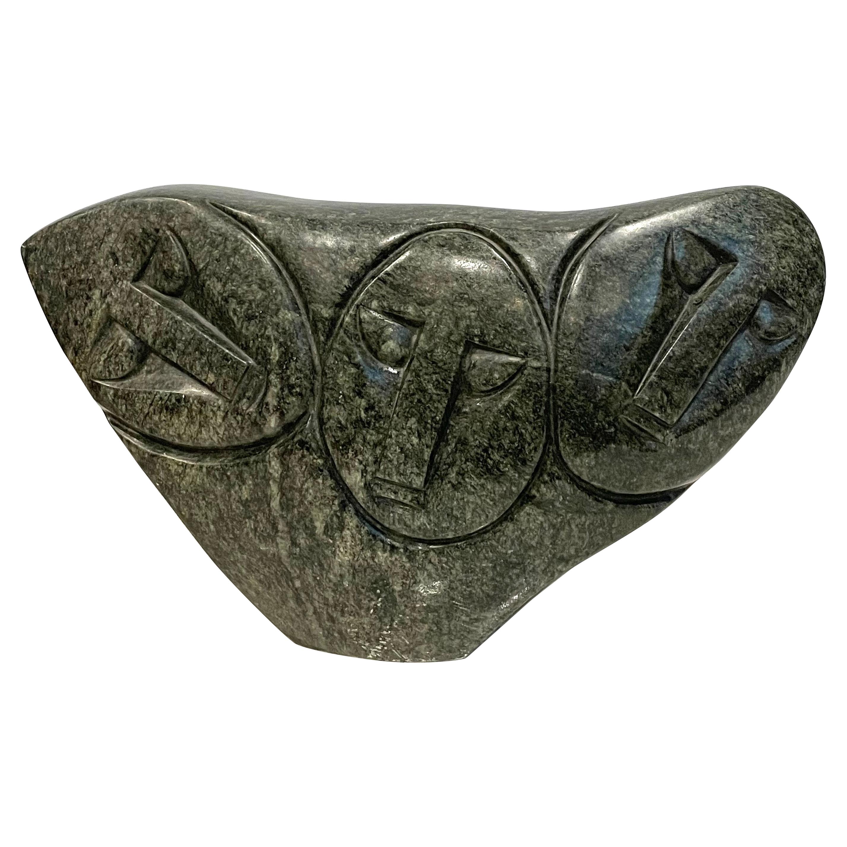 Hand Carved Stone Alligator / Crocodile Sculpture For Sale at 1stDibs