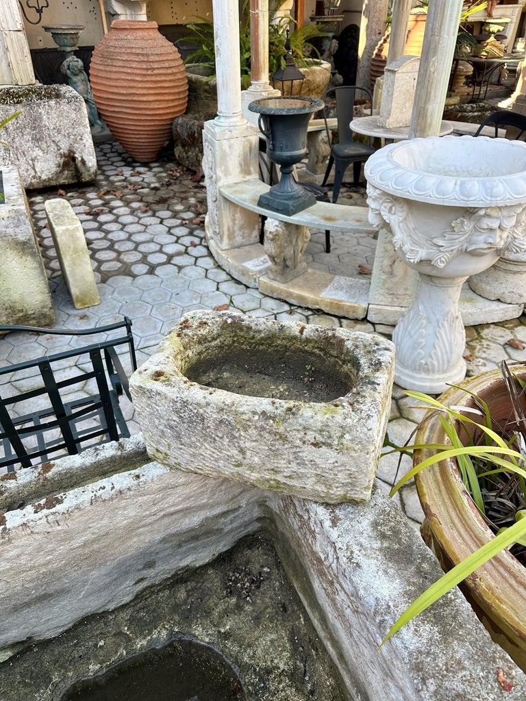 Hand Carved Stone Container Farm Sink Fountain Trough Basin Planter ...
