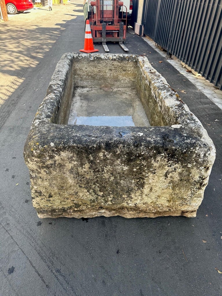 Hand Carved Stone Container Fountain Basin Tub Planter Firepit Trough ...