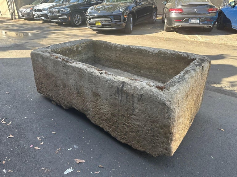 Hand Carved Stone Container Fountain Basin Tub Planter Firepit Trough ...