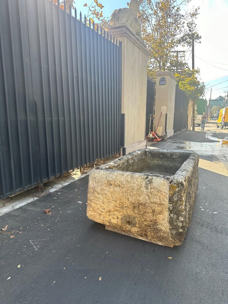 Hand Carved Stone Container Fountain Basin Tub Planter Firepit Trough ...