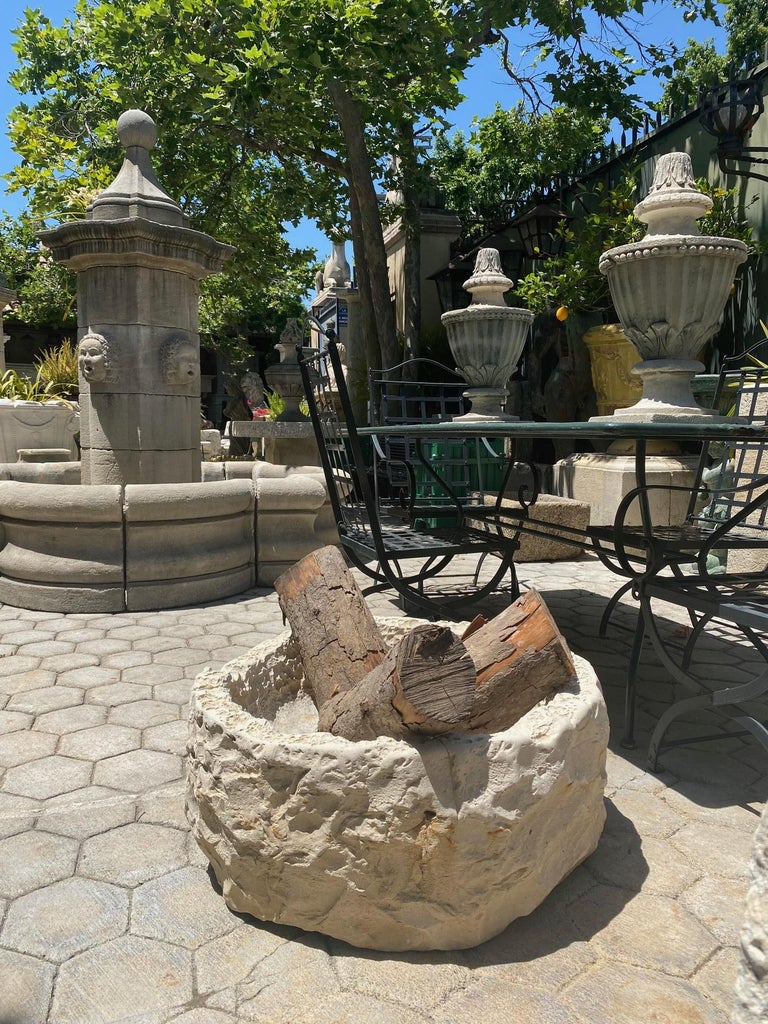 Hand Carved Stone Container Planter Jardinière Basin Fountain Trough ...