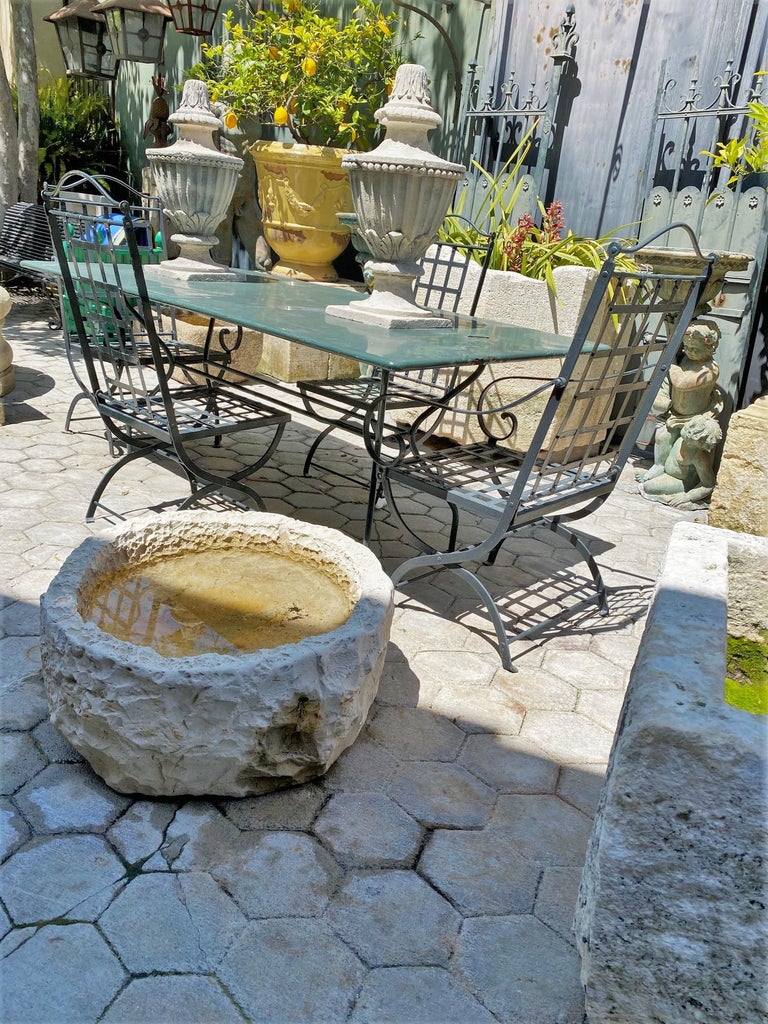 Hand Carved Stone Container Planter Jardinière Basin Fountain Trough ...