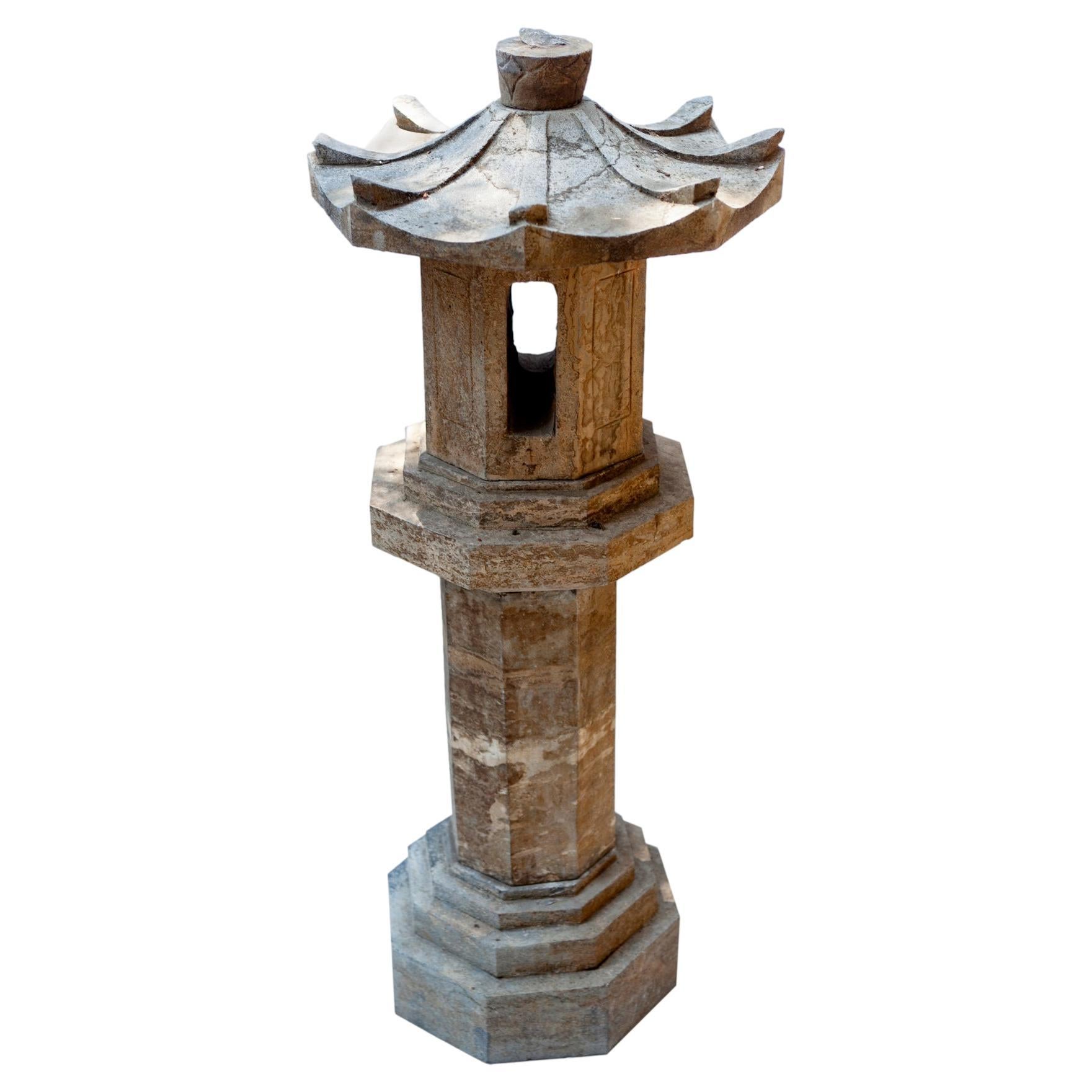 Hand Carved Stone Pagoda at 1stDibs