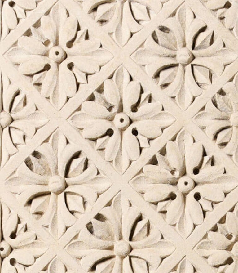 Hand Carved Stone Panel on Stand For Sale at 1stDibs