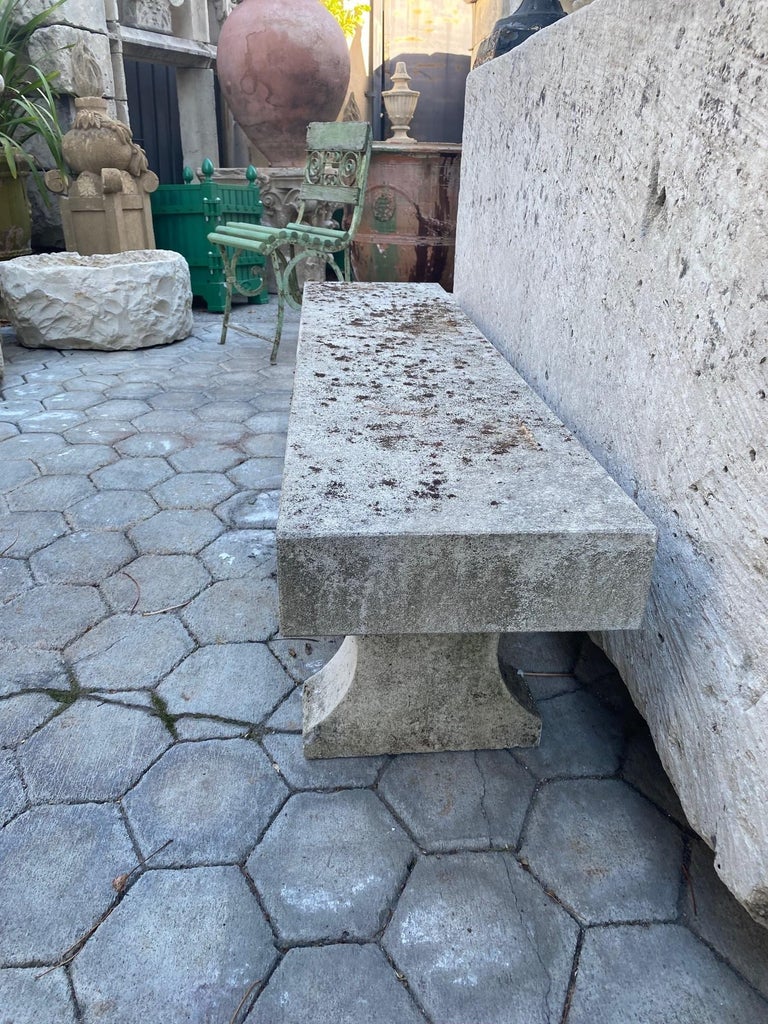 Hand Carved Stone Rustic Garden Bench Seat Antique Dealer Indoor ...