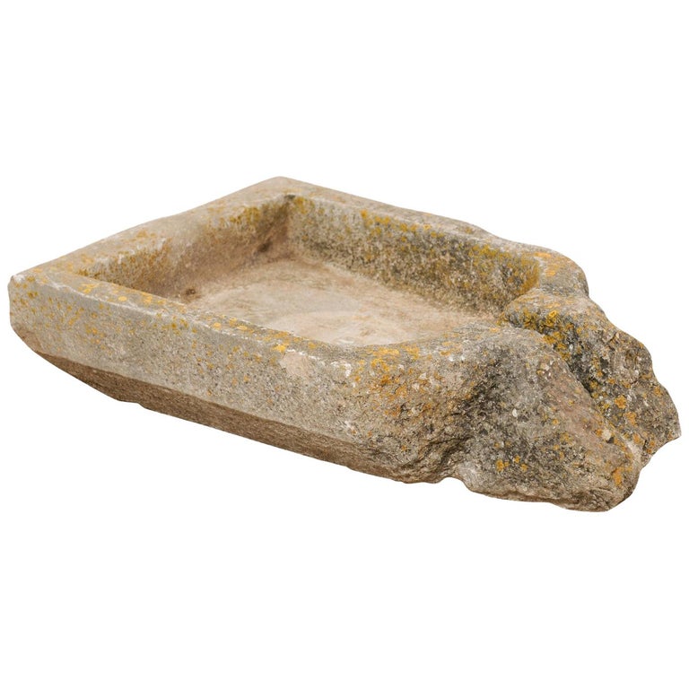 Hand Carved Stone Trough from Spain, 19th Century For Sale at 1stDibs