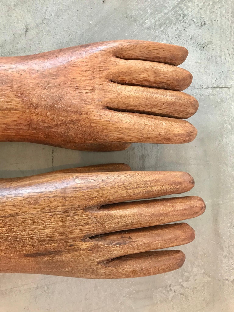 Hand Carved Wood Arms at 1stDibs