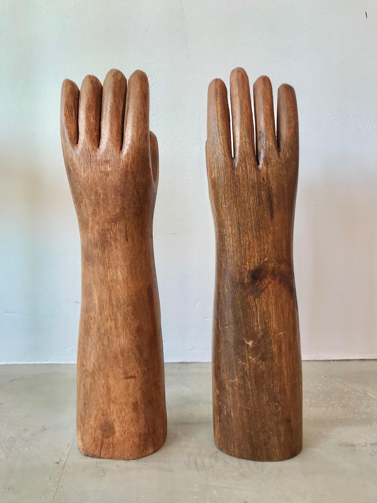 Hand Carved Wood Arms at 1stDibs