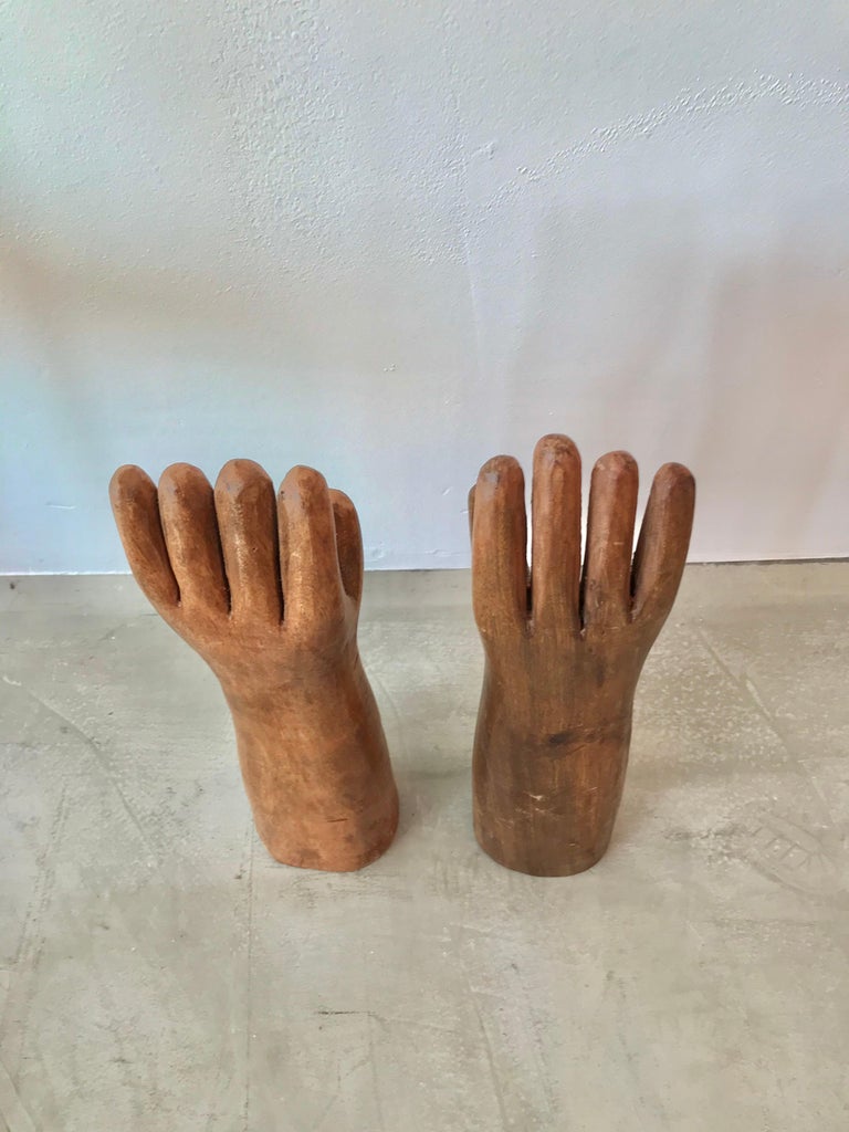 Hand Carved Wood Arms at 1stDibs