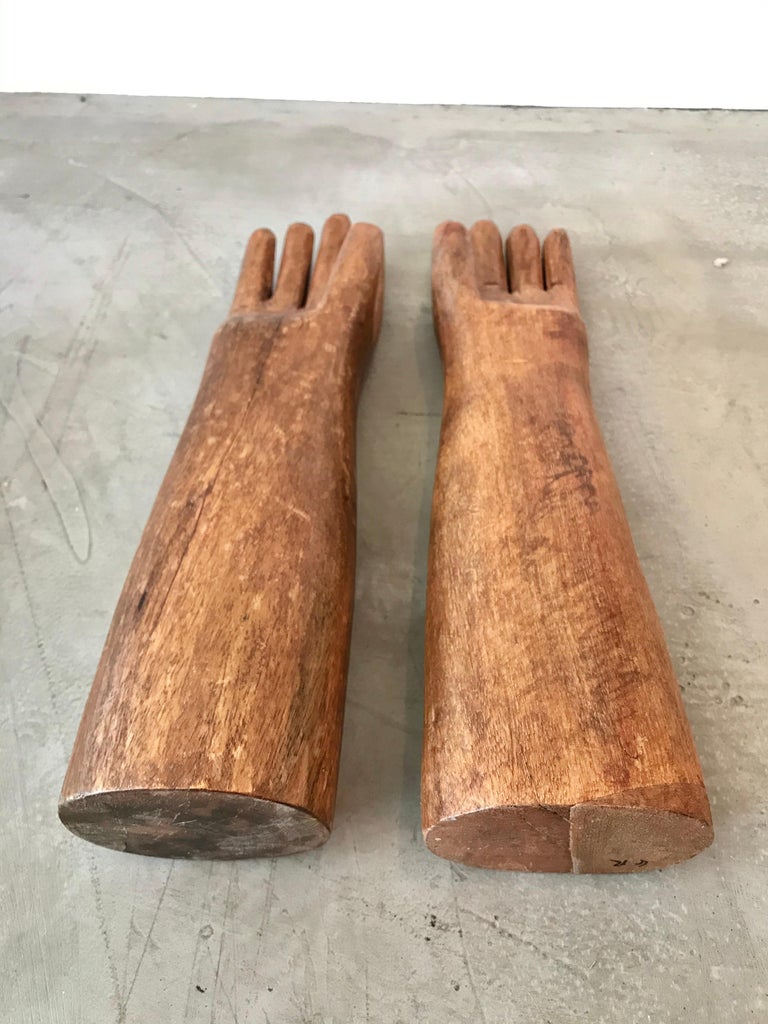 Hand Carved Wood Arms at 1stDibs