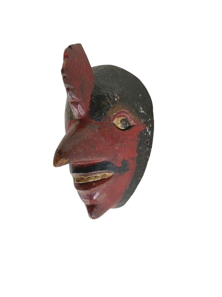 Hand-Carved Wood Javanese ‘Wayang Topeng’ Theatre Mask, Indonesia, c ...