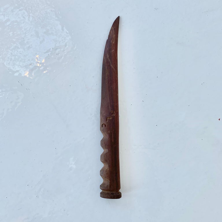 Hand Carved Wood Knife For Sale at 1stDibs | wood carved knife, hand ...