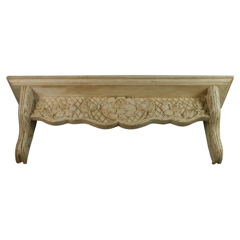 Hand Carved Wood Shelf For Sale at 1stDibs