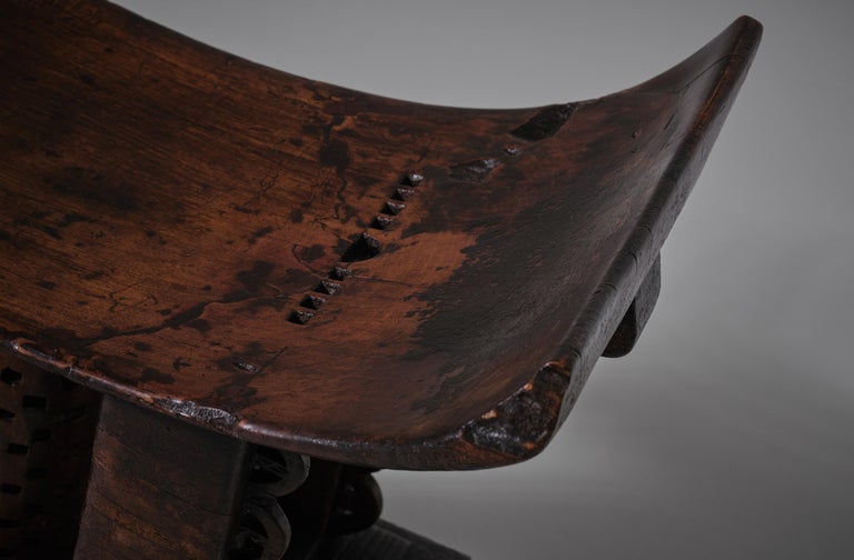 Hand Carved Wooden Akan / Ashanti Stool at 1stDibs