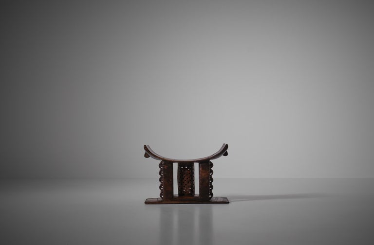 Hand Carved Wooden Akan / Ashanti Stool at 1stDibs