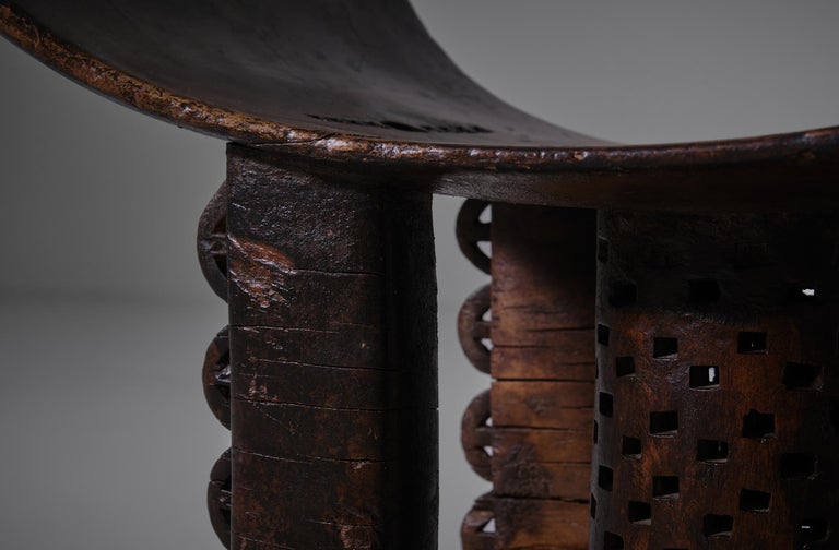 Hand Carved Wooden Akan / Ashanti Stool at 1stDibs