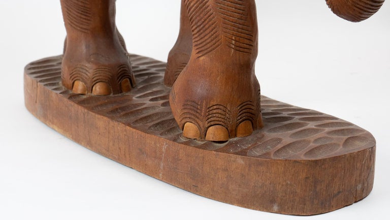 Hand Carved Wooden Elephant Side Table at 1stDibs | wooden elephant ...