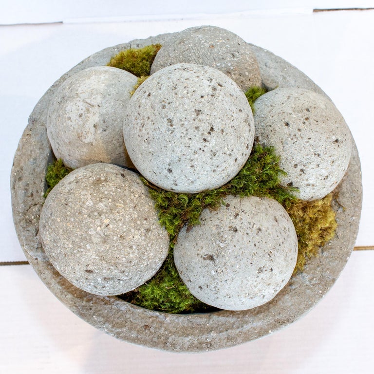 Hand Cast Hypertufa Centerpiece with Preserved Moss and Hypertufa ...