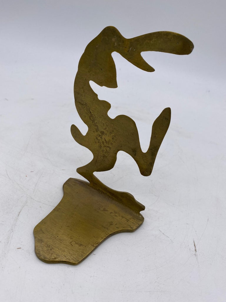 Hand Casted Art Deco Dancing Comic Bunny Rabbit, Signed at 1stDibs