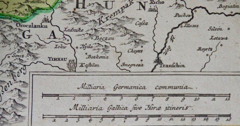 "Bohemiae", the Modern Day Czech Republic: Hand-colored 18th Century ...