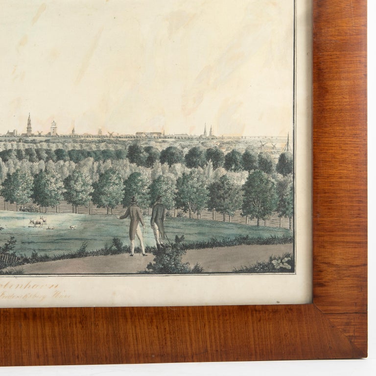 Hand Colored Copperplate Engraving of Copenhagen, Denmark For Sale at ...
