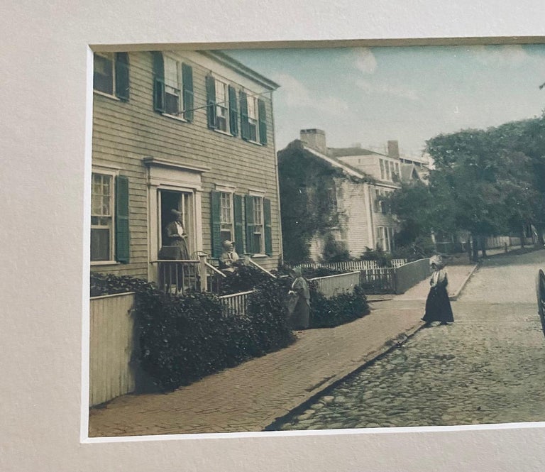 Hand Colored Photograph of Nantucket Street Scene by Marshall Gardiner ...