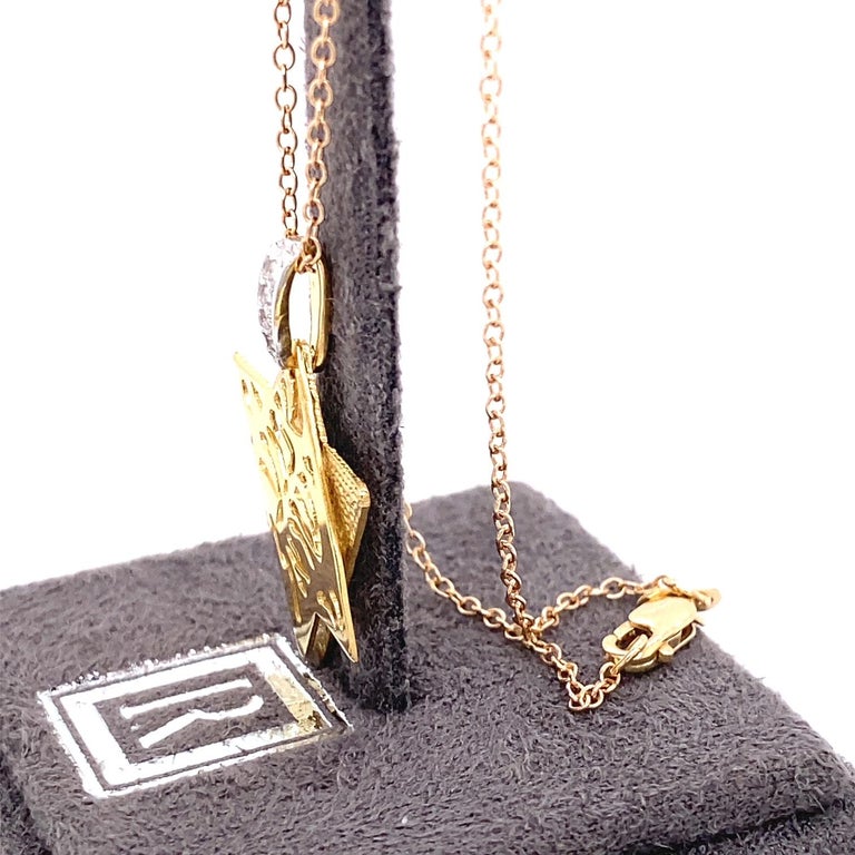 Hand-Crafted 14K Yellow Gold Star of David Shema Yisrael Pendant For ...
