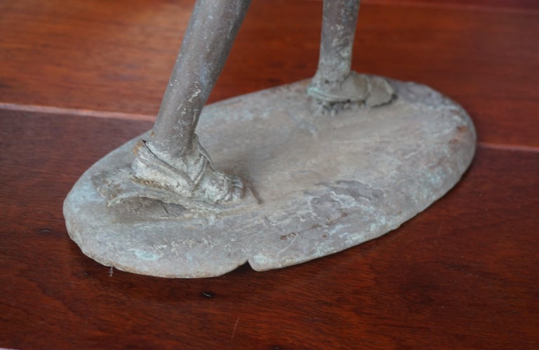Handcrafted and Wonderful Tall African Male Water Carrier Bronze ...