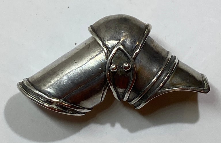 Hand-Crafted Detailed Sterling Silver Gothic Ring For Sale at 1stDibs