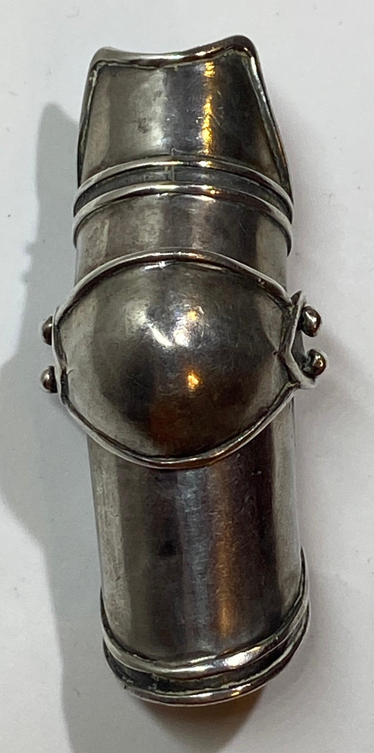 Hand-Crafted Detailed Sterling Silver Gothic Ring For Sale at 1stDibs