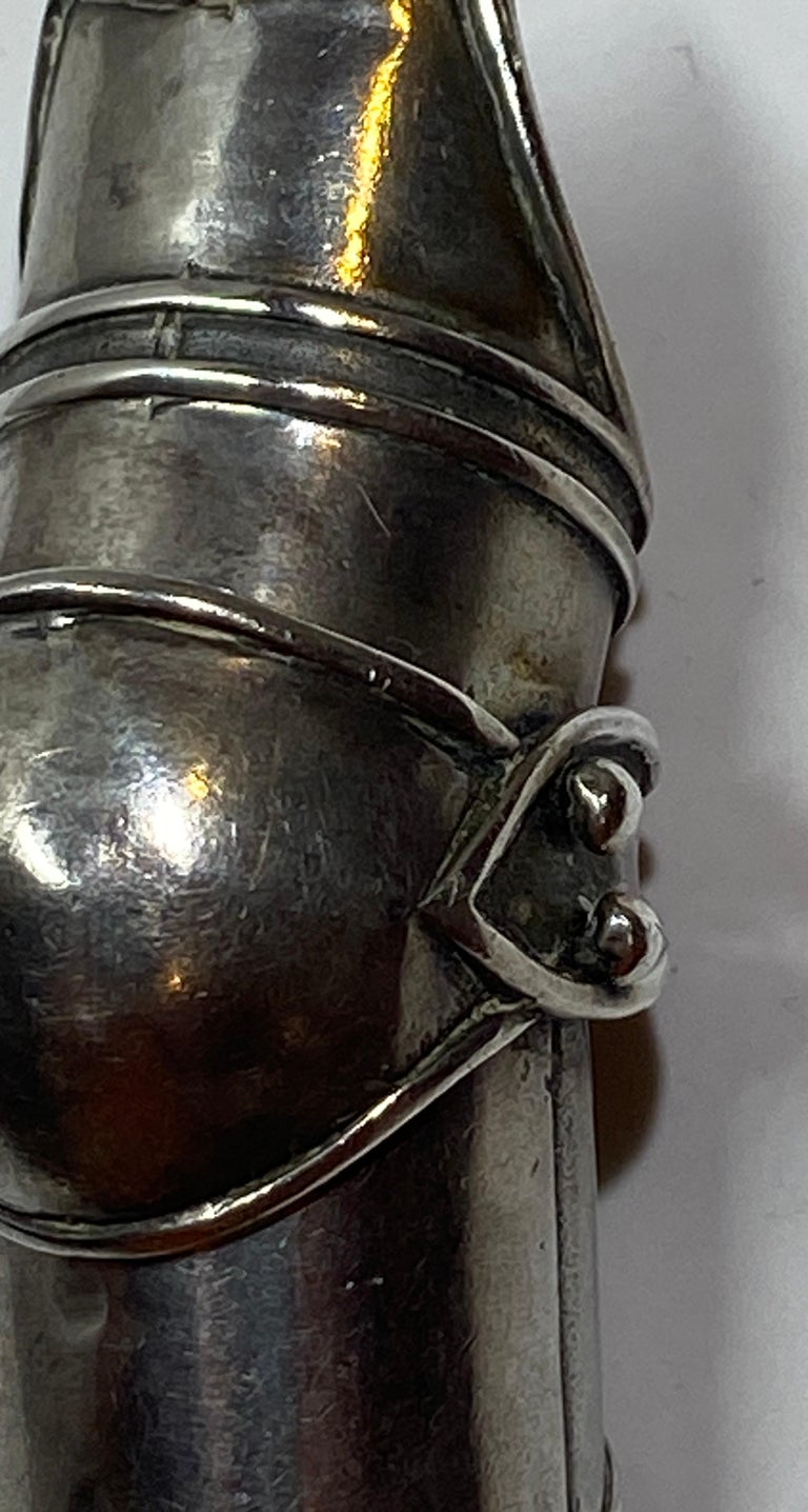 Hand-Crafted Detailed Sterling Silver Gothic Ring For Sale at 1stDibs