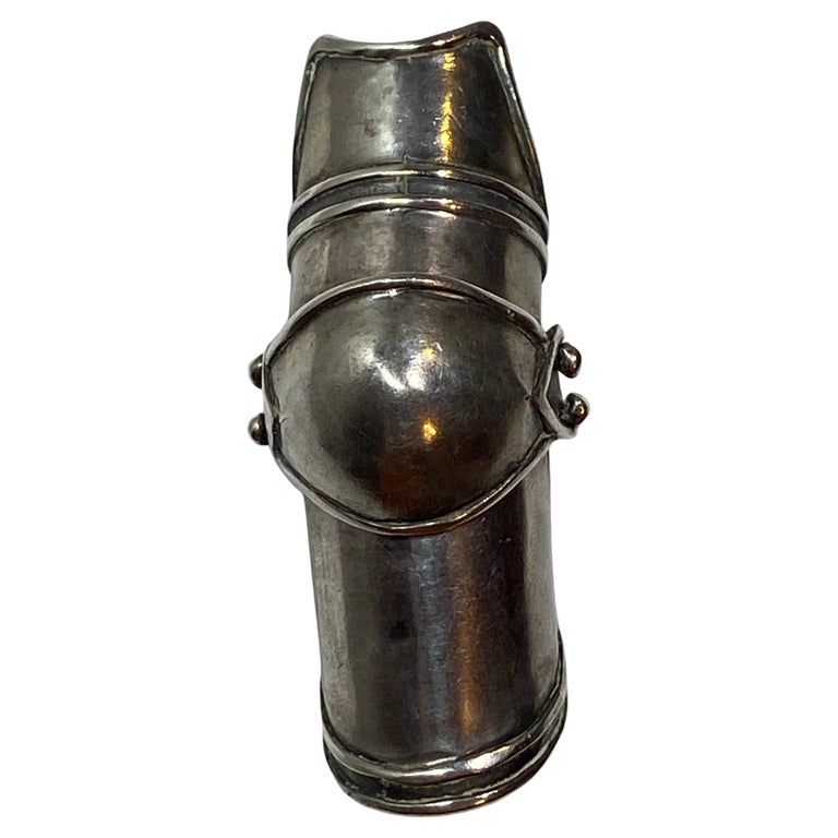 Hand-Crafted Detailed Sterling Silver Gothic Ring For Sale at 1stDibs