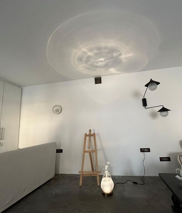 Handcrafted Glass, Pebble Table Lamp For Sale at 1stDibs