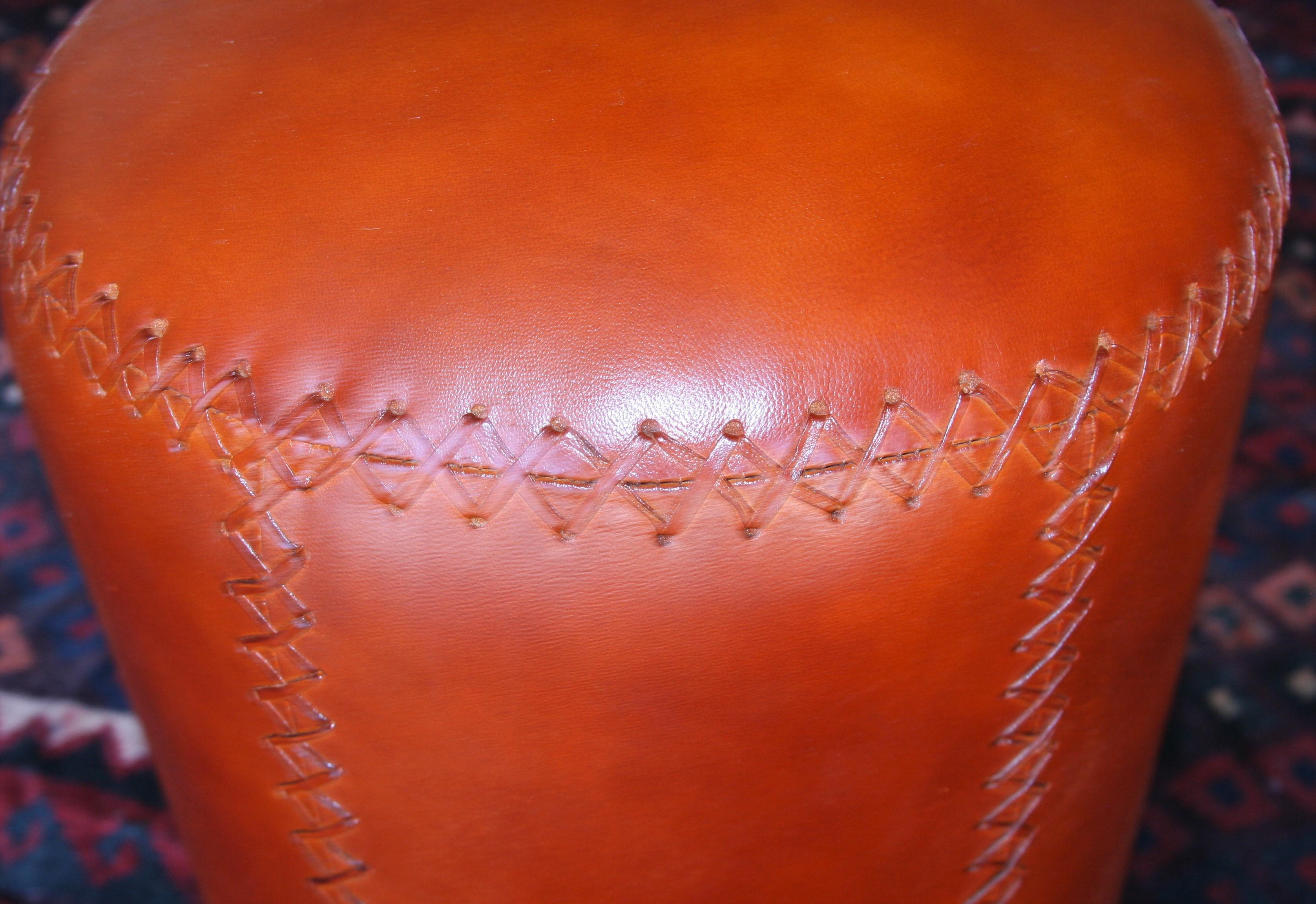 Handcrafted Hand Stitched High Quality Leather Stool for Upscale ...