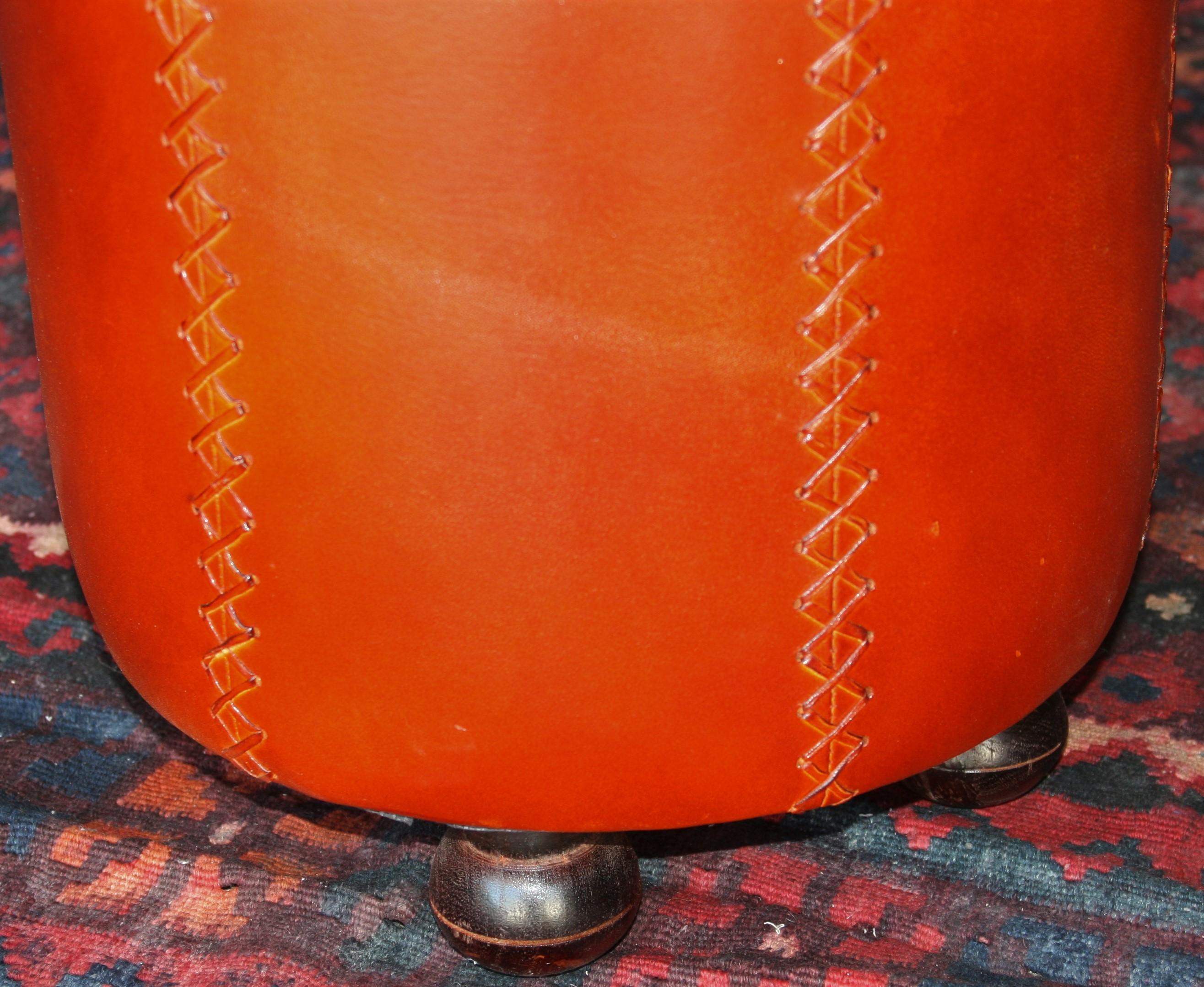 Handcrafted Hand Stitched High Quality Leather Stool for Upscale ...