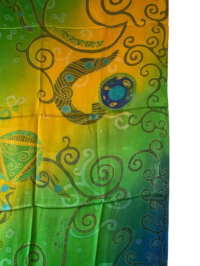 Hand-Crafted Silk Textile with Stunning Detailing For Sale at 1stDibs