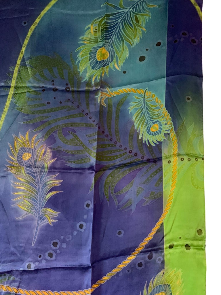 Hand-Crafted Silk Textile with Stunning Detailing For Sale at 1stDibs