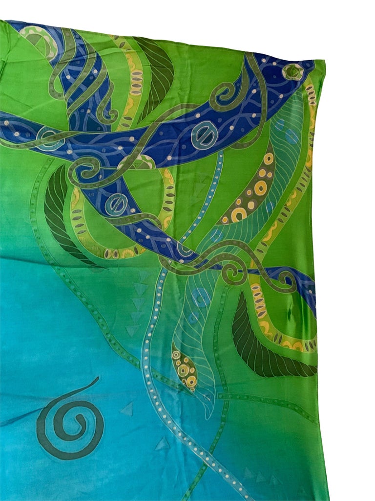 Hand-Crafted Silk Textile with Stunning Detailing For Sale at 1stDibs