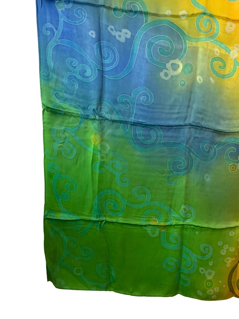 Hand-Crafted Silk Textile with Stunning Detailing For Sale at 1stDibs