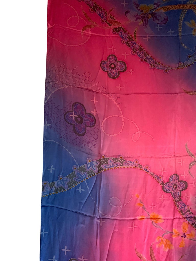 Hand-Crafted Silk Textile with Stunning Detailing For Sale at 1stDibs
