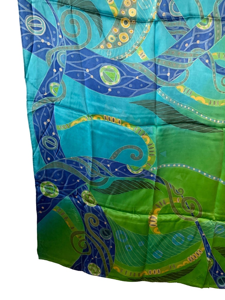 Hand-Crafted Silk Textile with Stunning Detailing For Sale at 1stDibs