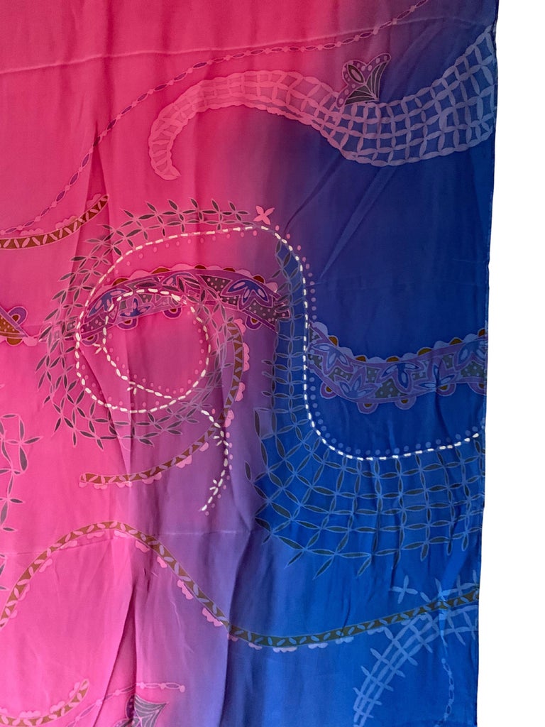 Hand-Crafted Silk Textile with Stunning Detailing For Sale at 1stDibs